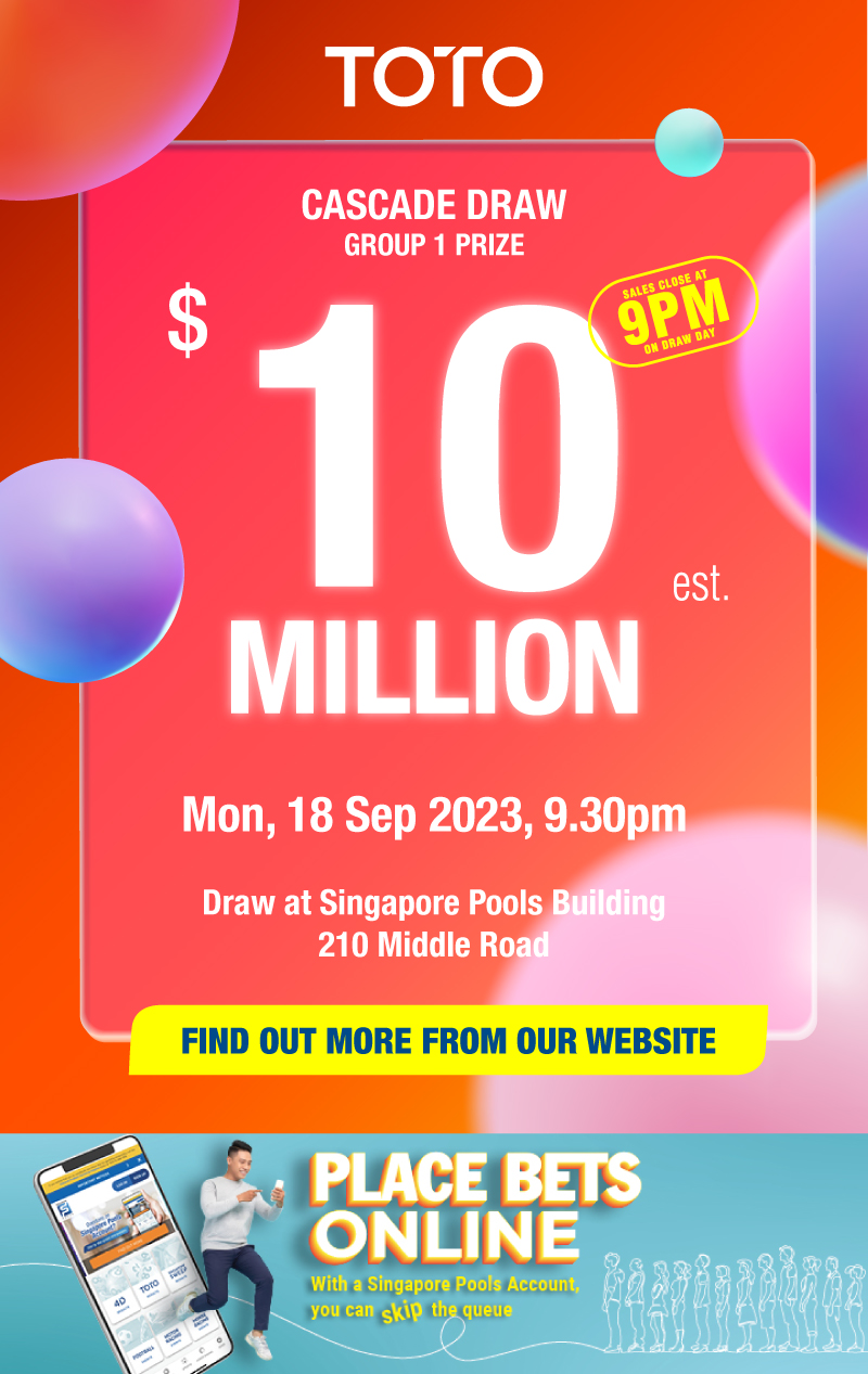 TOTO 10 Million Cascade Draw Singapore Pools